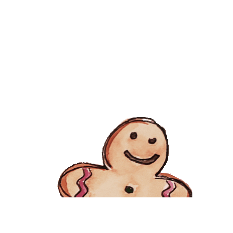 Gingerbread Man Christmas Sticker by CocoCreatess for iOS & Android | GIPHY