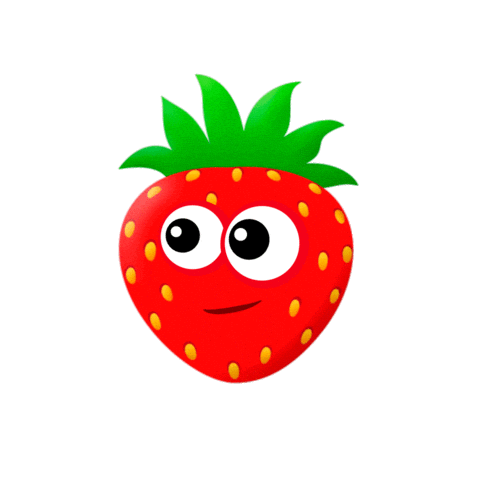 Strawberry Funny Food Sticker by bini games for iOS & Android | GIPHY