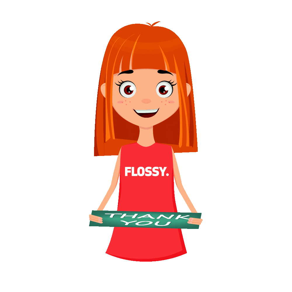 Red Hair Thank You Sticker by Flossy Style for iOS & Android | GIPHY