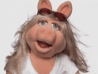 Miss Piggy Hair Flip Gif