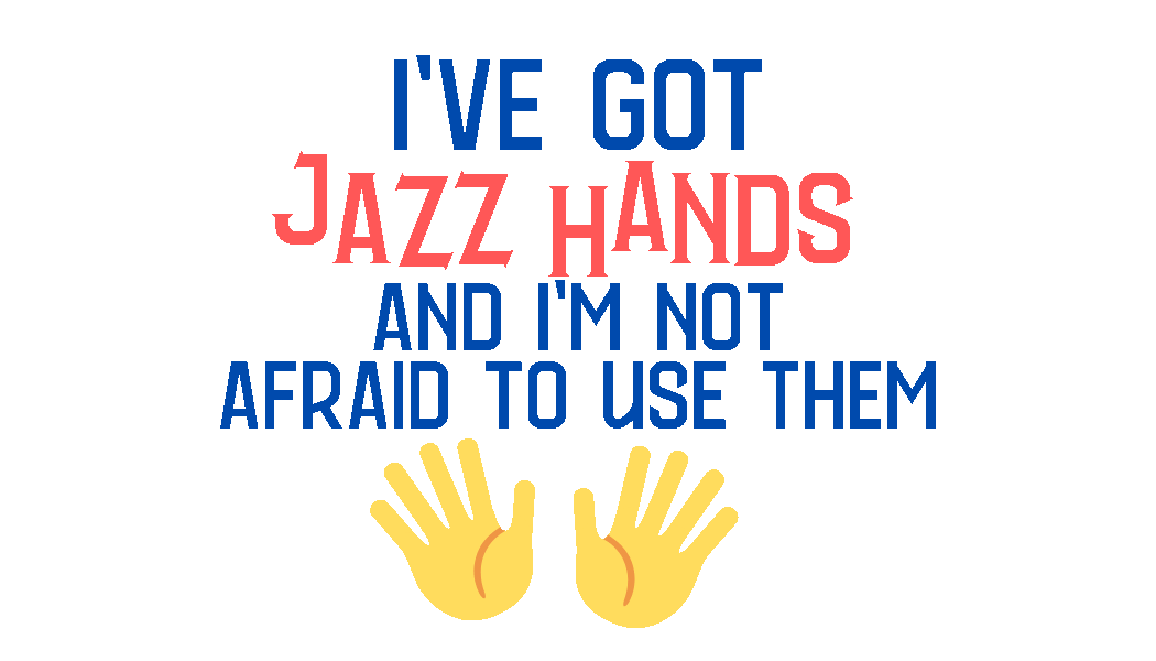 Jazz Hands Sticker by BroadwayWorld for iOS & Android | GIPHY