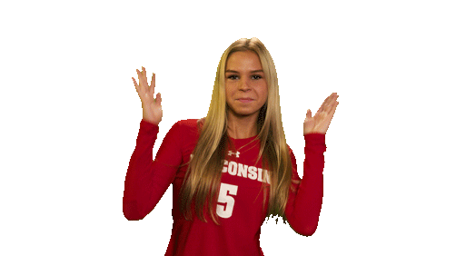 Wisconsin Womens Volleyball Riley Bell Sticker by Wisconsin Badgers for ...