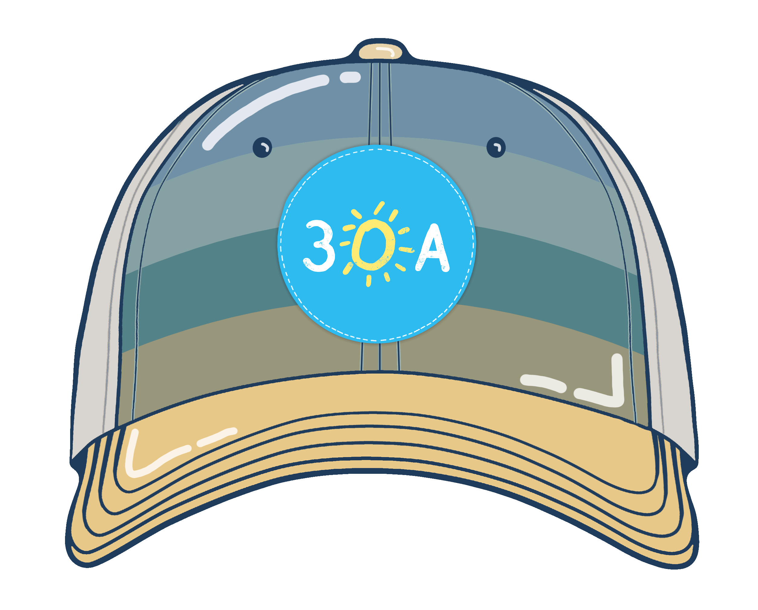 Hat Beachhappy Sticker by 30A for iOS & Android | GIPHY