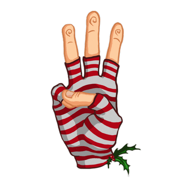 Christmas Hand Gestures by Stickerpacks.design | GIPHY