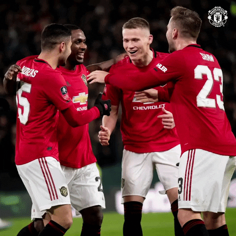 Happy Group Hug GIF by Manchester United - Find & Share on GIPHY
