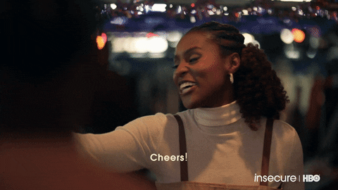 Issa Rae Drink GIF by Insecure on HBO - Find & Share on GIPHY