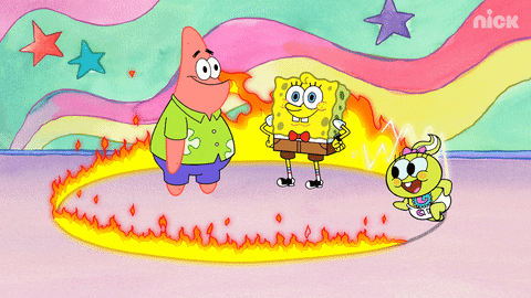 Patrick Star Fire GIF by SpongeBob SquarePants - Find & Share on GIPHY