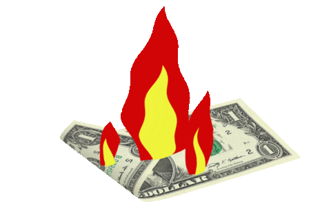 Burning Money Animated Gif