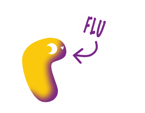 Sick Sore Throat Sticker by BYU MMBio for iOS & Android | GIPHY