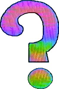3d Rainbow Question Mark