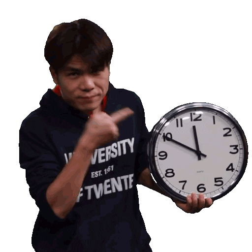 Hurry Up Clock Sticker by University of Twente for iOS & Android | GIPHY