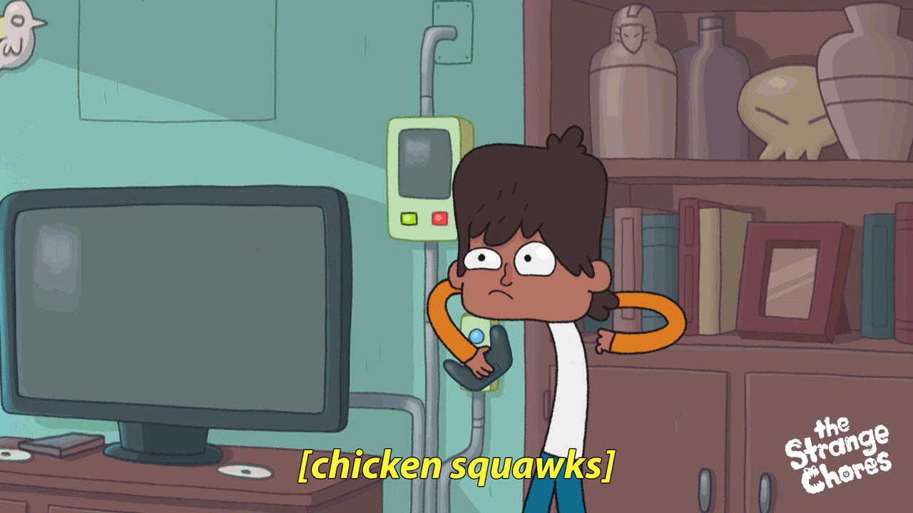 Scaredy Cat Chicken GIF by Ludo Studio - Find & Share on GIPHY