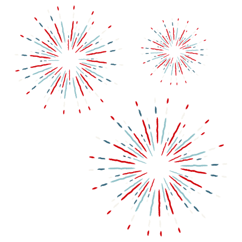 Red White And Blue Fireworks Gif