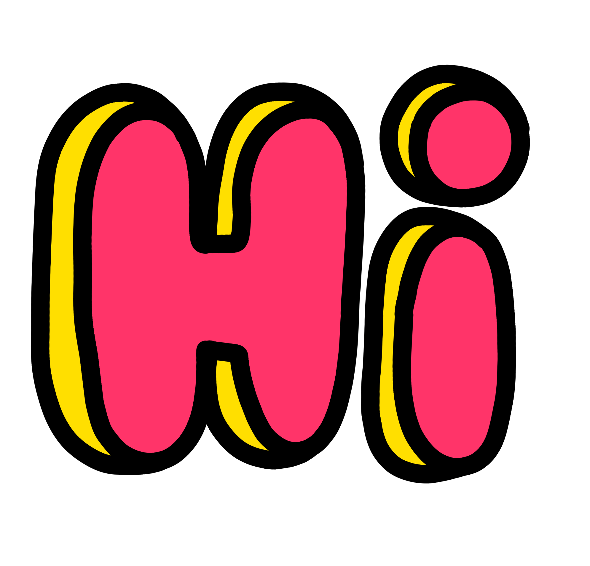 Pink Hello Sticker by Poppy Deyes for iOS & Android | GIPHY
