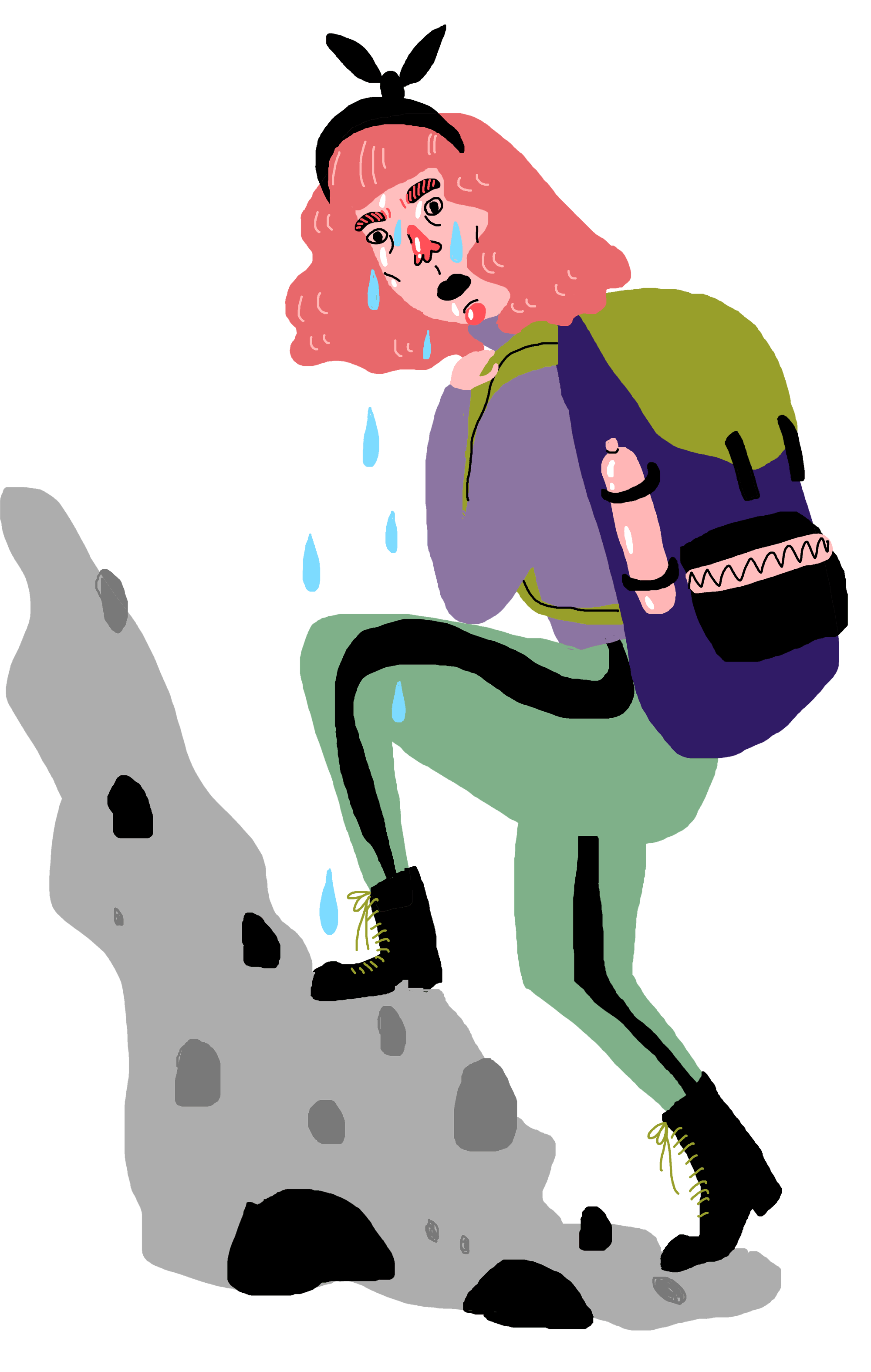 Mountain Sweating Sticker by Ezra W. Smith for iOS & Android | GIPHY