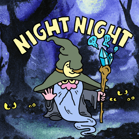 Good Night Wizard GIF by Parker Jackson - Find & Share on GIPHY