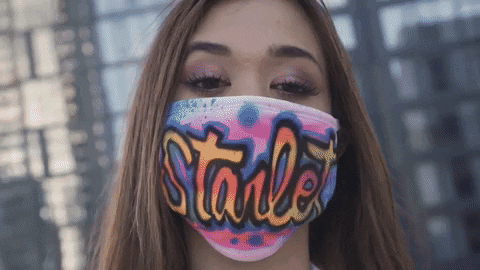 Face Mask GIF by Lisa Danaë - Find & Share on GIPHY
