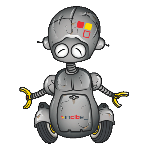 Robot Hello Sticker by INCIBE for iOS & Android | GIPHY