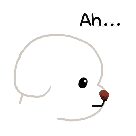 White Dog No Sticker by pikaole for iOS & Android | GIPHY