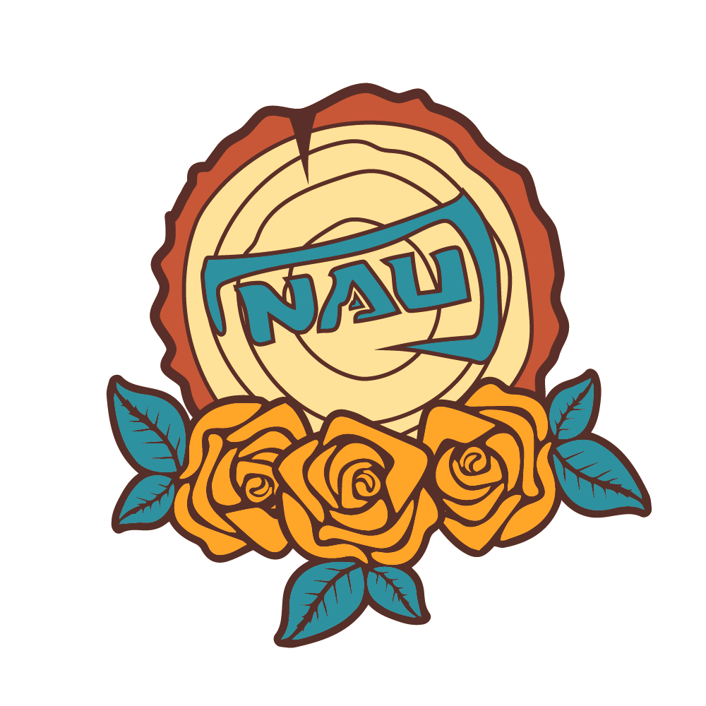 College Flower Sticker by NAU Social for iOS & Android | GIPHY