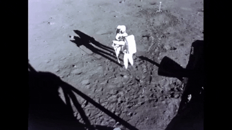 Astronaut Moon Landings Gif