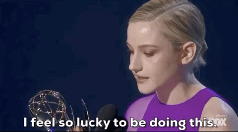 I Feel So Lucky Julia Garner GIF by Emmys - Find & Share on GIPHY