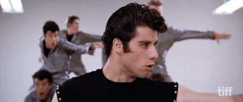 John Travolta Grease GIF by TIFF - Find & Share on GIPHY