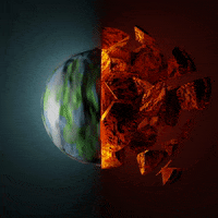 Planets Exploding Gif