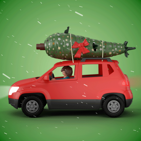Driving Christmas Tree GIF by PLAYMOBIL - Find & Share on GIPHY