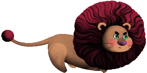 Running Lion Animated Gif