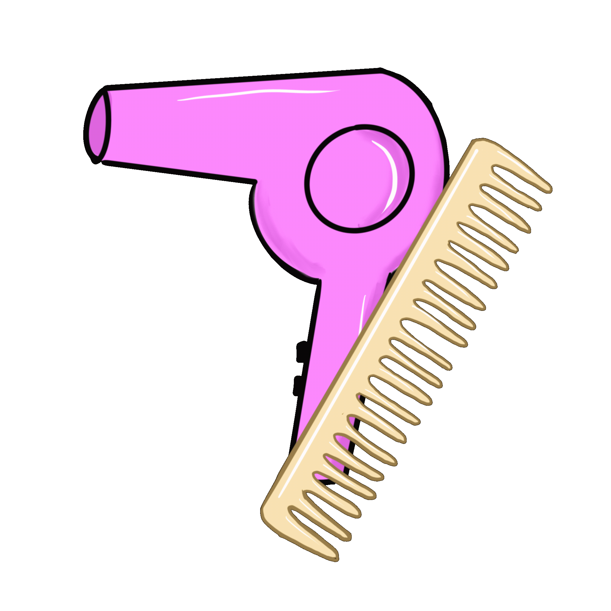 Hair Comb Sticker by PerleiSalon for iOS & Android | GIPHY