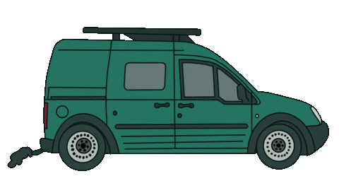 Transit Campervan Sticker by GurkewillReisen for iOS & Android | GIPHY