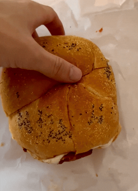 Cheesy Burger With Egg Gif