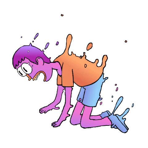 Tired Messed Up Sticker by rawrmos for iOS & Android | GIPHY