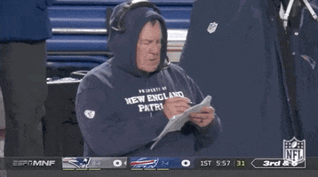 Every Epic Bill Belichick Reaction From MNF! by Sports GIFs | GIPHY