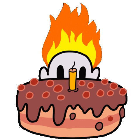 Birthday Cake On Fire Gif