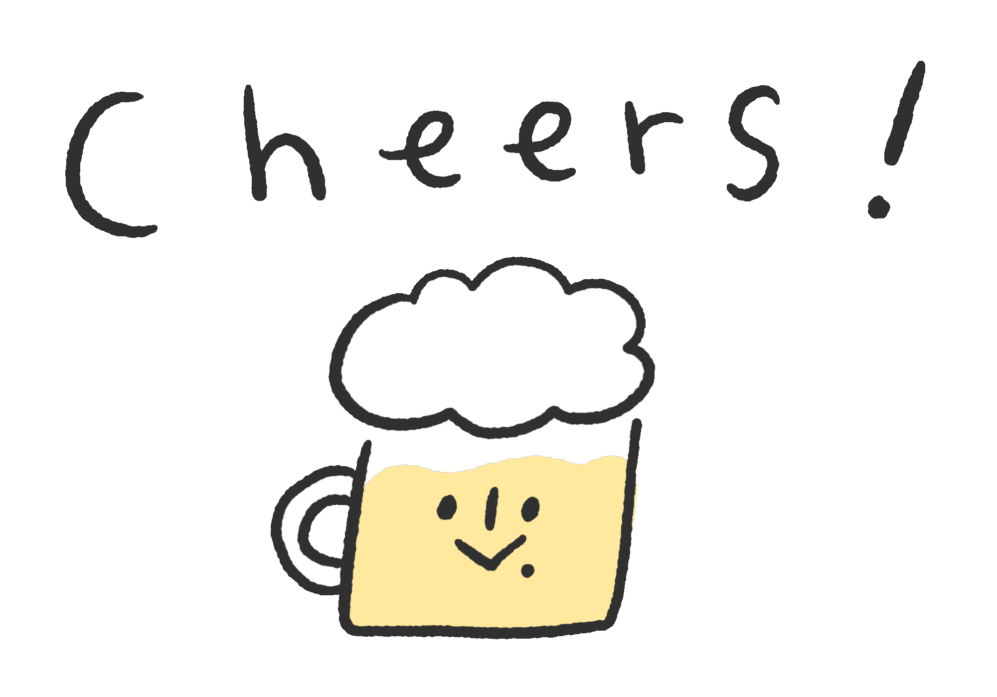 Beer Cheers Sticker by nanamin for iOS & Android | GIPHY