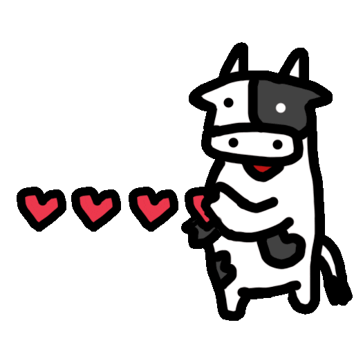 Cow Sending Love Sticker for iOS & Android | GIPHY
