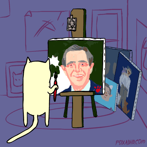 George Bush Cat Paintings