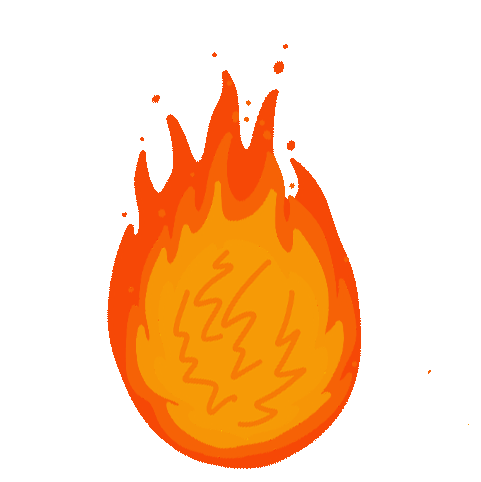 Burning On Fire Sticker by Sarah The Palmer for iOS & Android | GIPHY