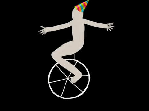 Happy Balancing Act GIF by Barbara Pozzi - Find & Share on GIPHY