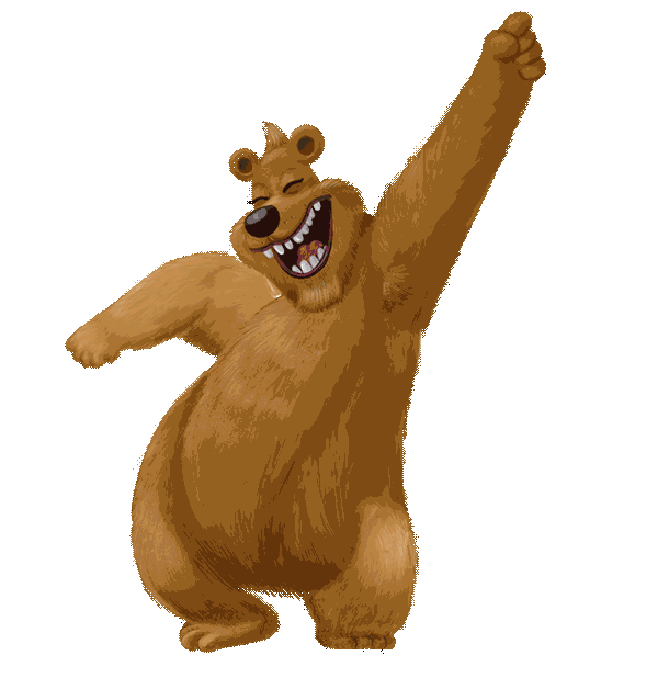 Happy Dancing Bear Sticker by Bill Greenhead for iOS & Android | GIPHY