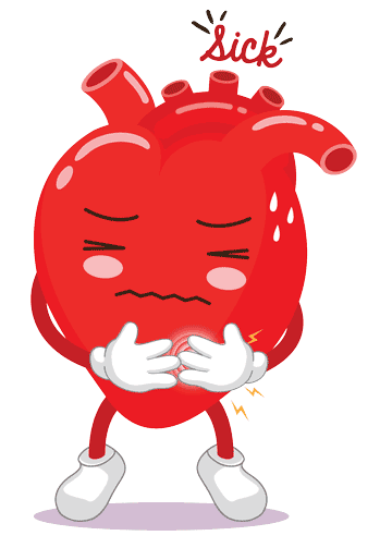 Sick Heart Pain Sticker by Singapore Heart Foundation for iOS & Android ...