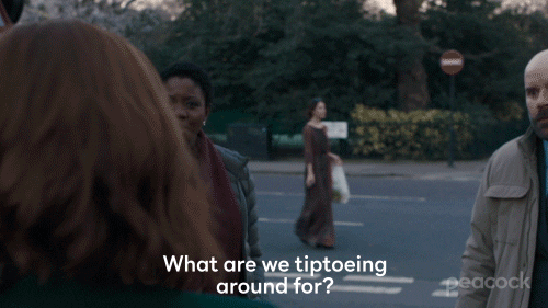 Tiptoe Sneaking Around GIF by PeacockTV - Find & Share on GIPHY