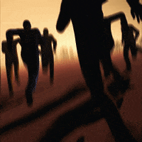 Running From Zombie Gif