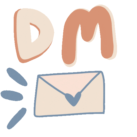 Text Dm Me Sticker by Arianna Cavina for iOS & Android | GIPHY