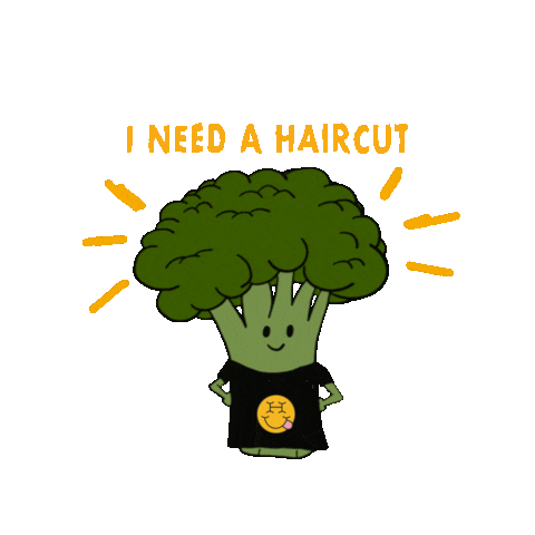 Haircut Broccoli Sticker by Progetto Happiness for iOS & Android | GIPHY