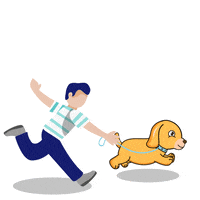 Dog Walking Away Gif