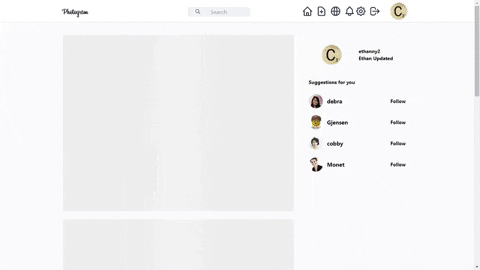 GitHub - ethanny2/photogram: Instagram clone made with React, Firebase ...