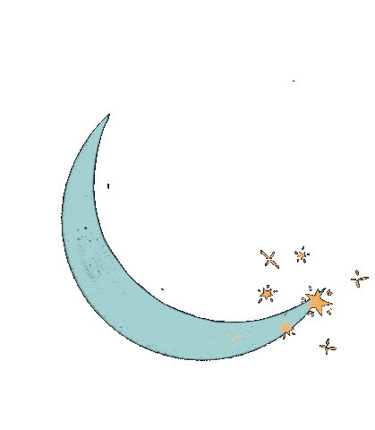 Crescent Moon Stars Sticker for iOS & Android | GIPHY